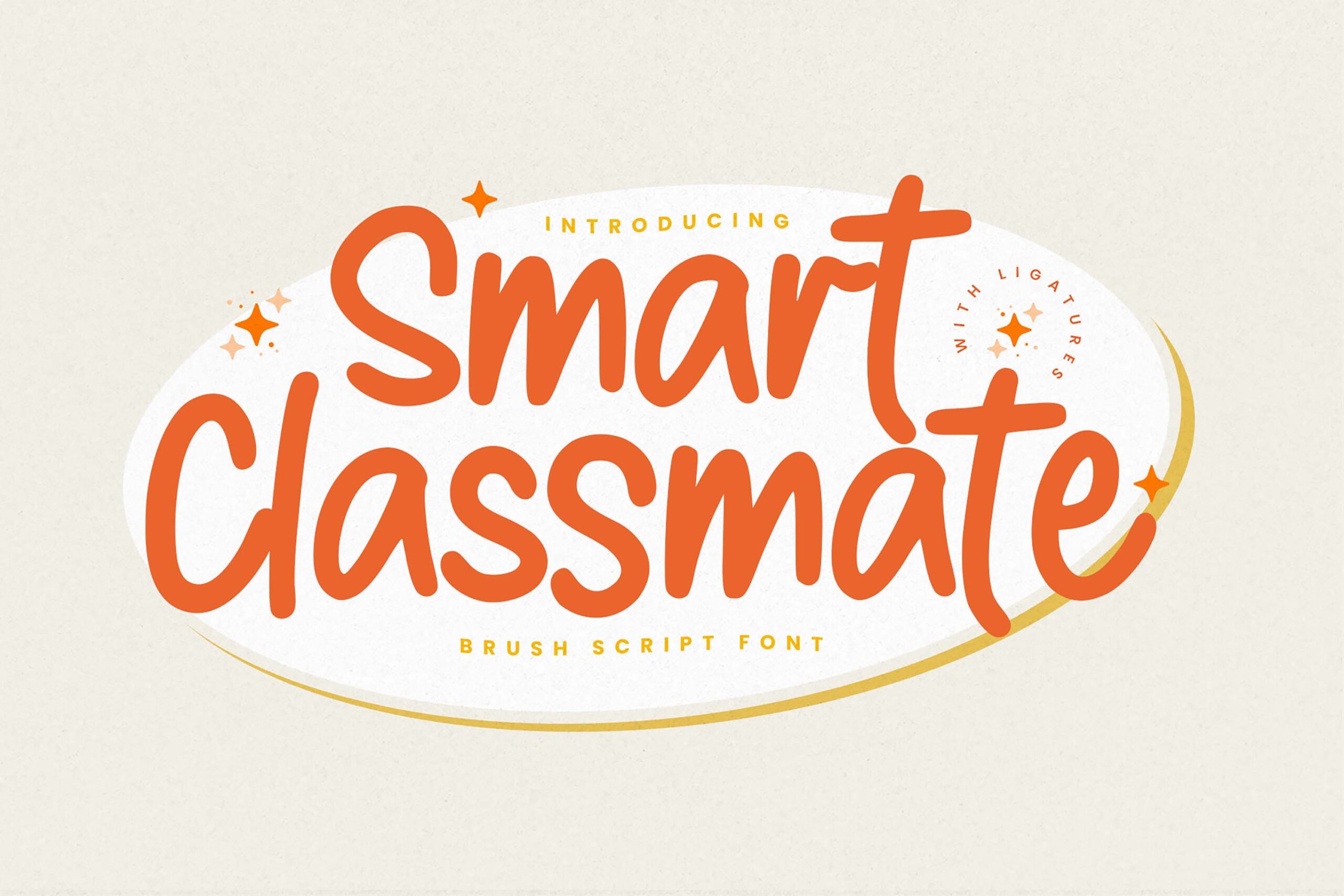 Smart Classmate – Brush Script Font