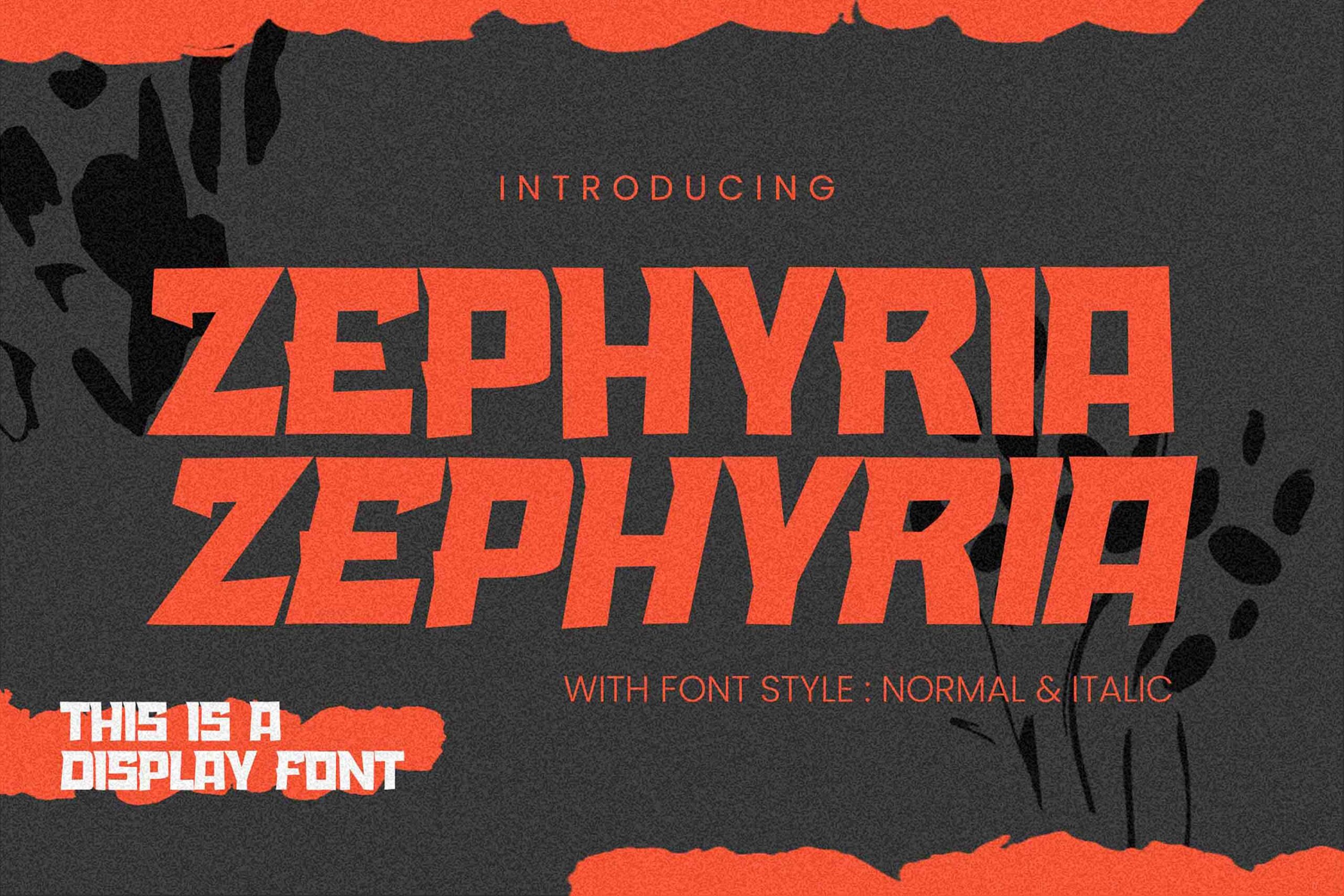 Zephyria – This is a Display Font